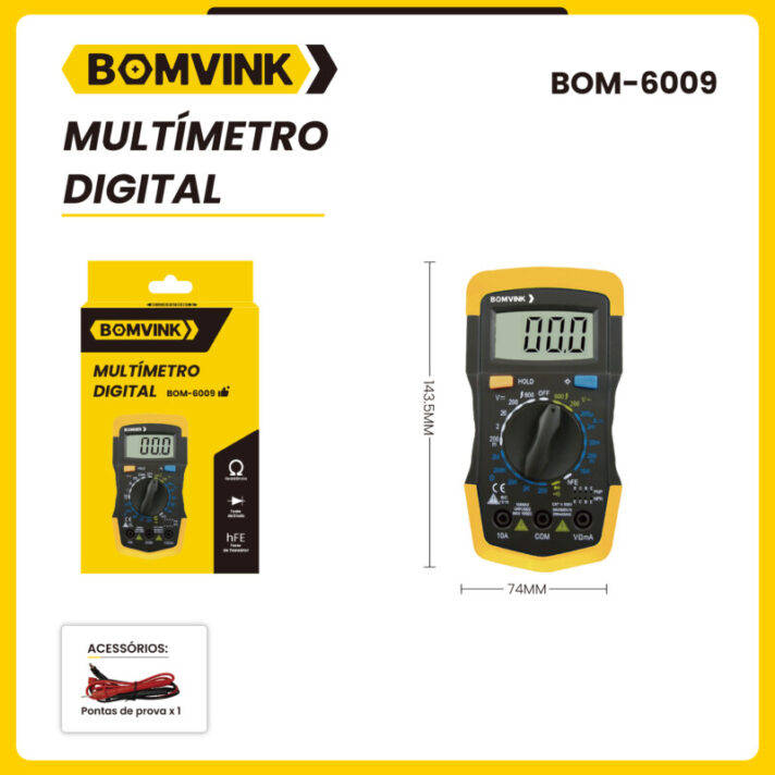 MULTIMETRO DIGITAL BOM-6009 – LOOKPOWER