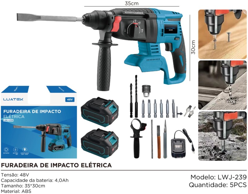 FURADEIRA DE IMPACTO ELÉTRICA LWJ-239 – LOOKPOWER